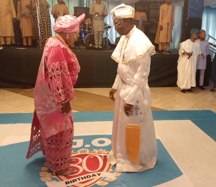 Ogunremi joins octogenarian club in grandstyle, as Obasanjo grace occasion - PENPUSHING